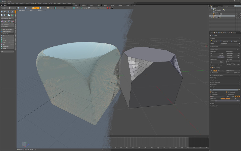 Vertex Bevel Tool in MODO and Blender: Different behaviours but both ...